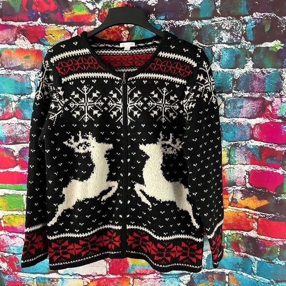 J. Jill | Sweaters | Jjill Cardigan Sweater Medium Nordic Fair Isle ...